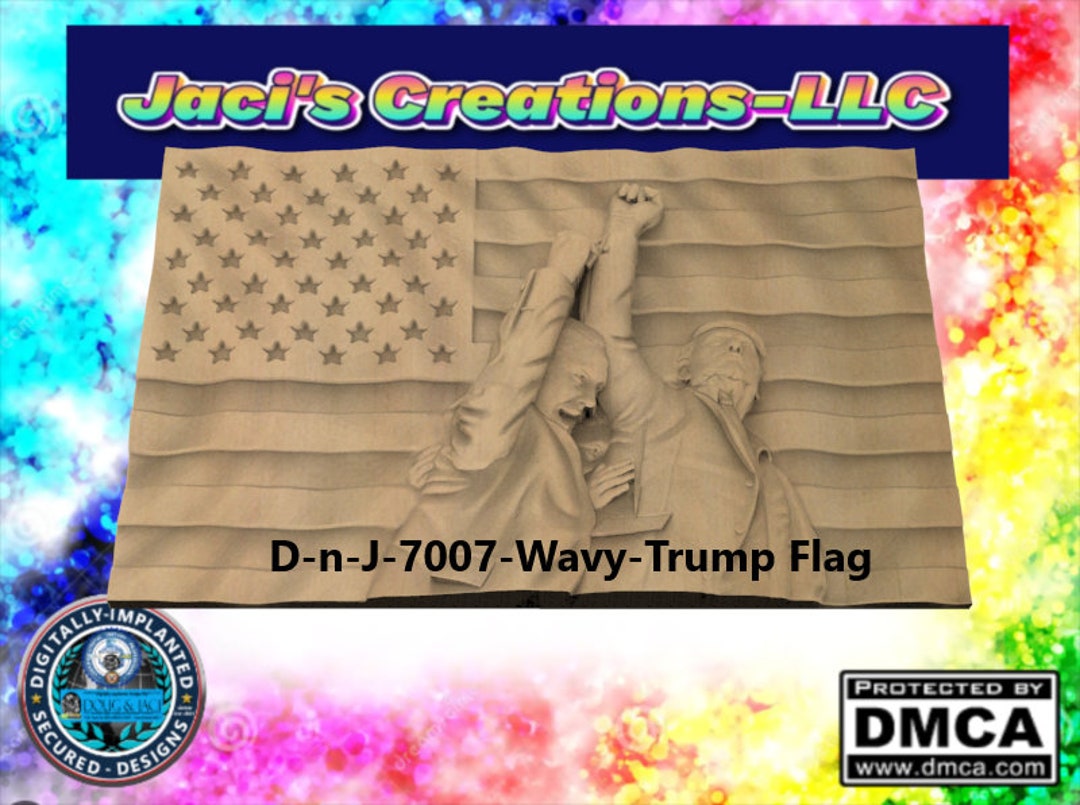 3d, Stl, Trump, Trump Flag, D-n-j-7008-wavy-trump Flag - Etsy