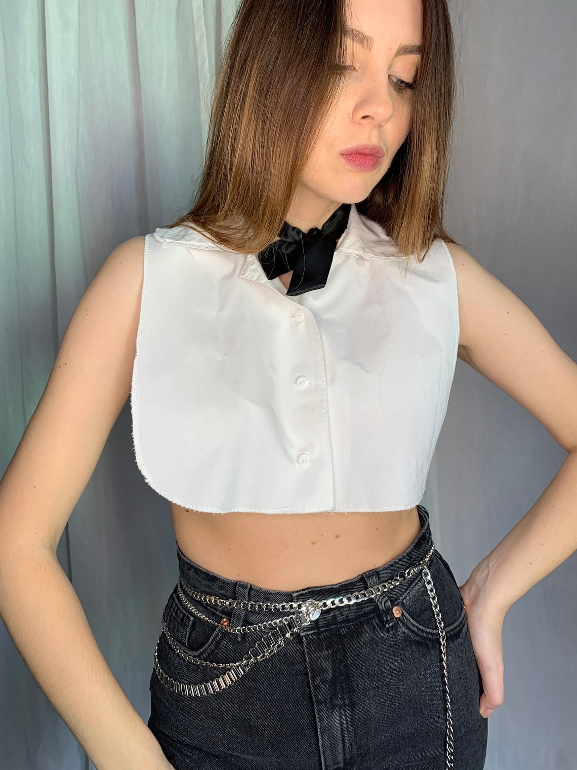 Vintage Dickey Collar Cotton White Embroidered Shirt Collar Puritan ...