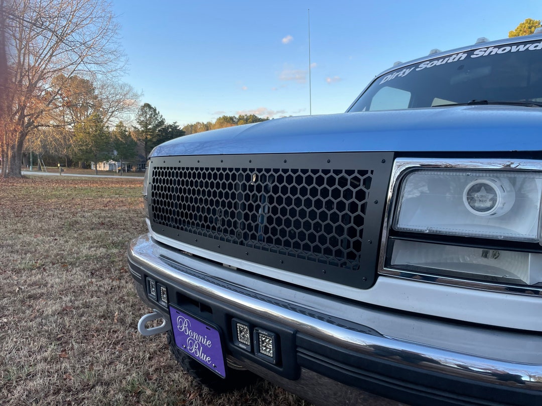 Honeycomb Mesh Grille Replacement Fits OBS FORD F150 F250 F350 Bronco ...