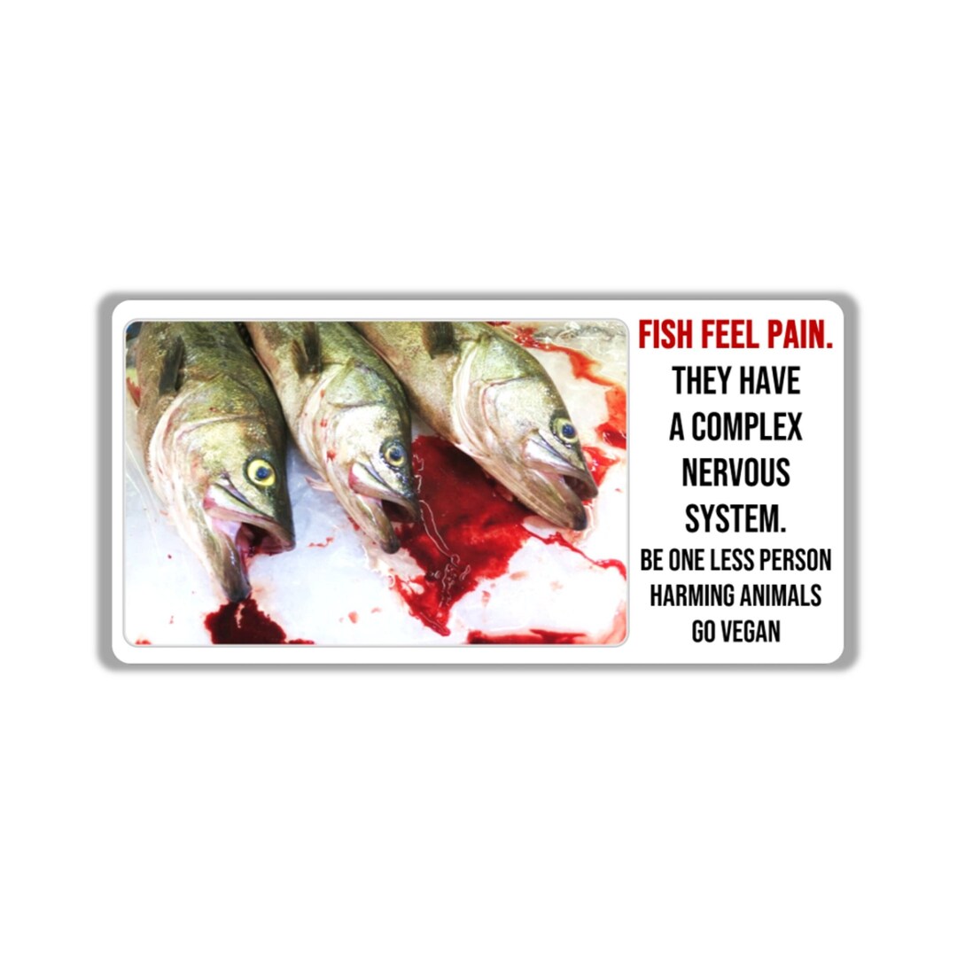 Vegan Activist Stickers Pack Fish Feel Pain Sticker Fish Nervous System ...
