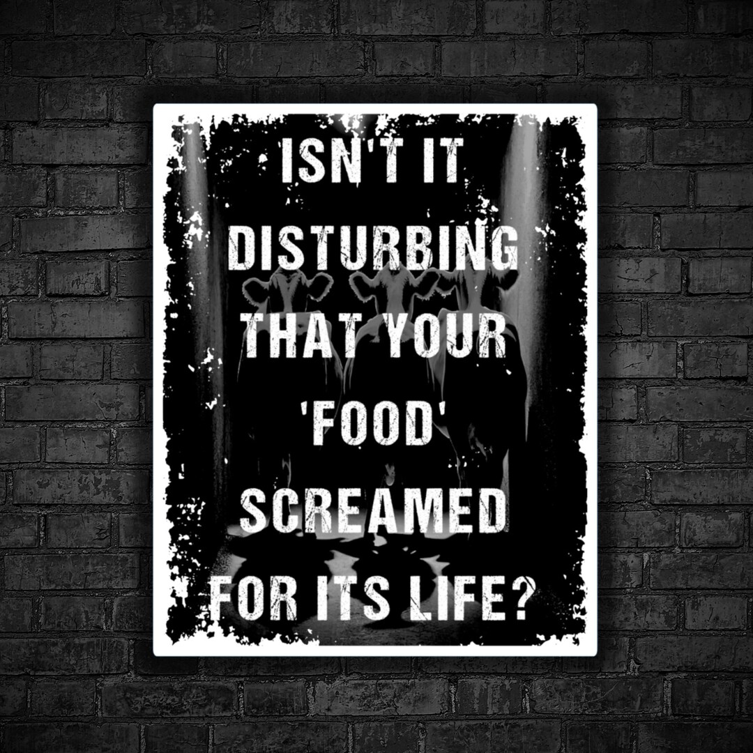 Vegan Sticker Disturbing Your Food Screamed for It's Life Vegan for ...