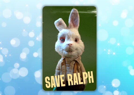Vegan Sticker save Ralph Rabbit Animal Testing - Etsy