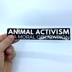 Vegan Sticker Animal Activism is a Moral Obligation Sticker Activist ...