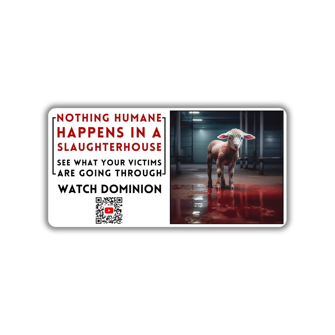Vegan Activist Stickers Pack Qr Code Watch Dominion Documentary Nothing ...