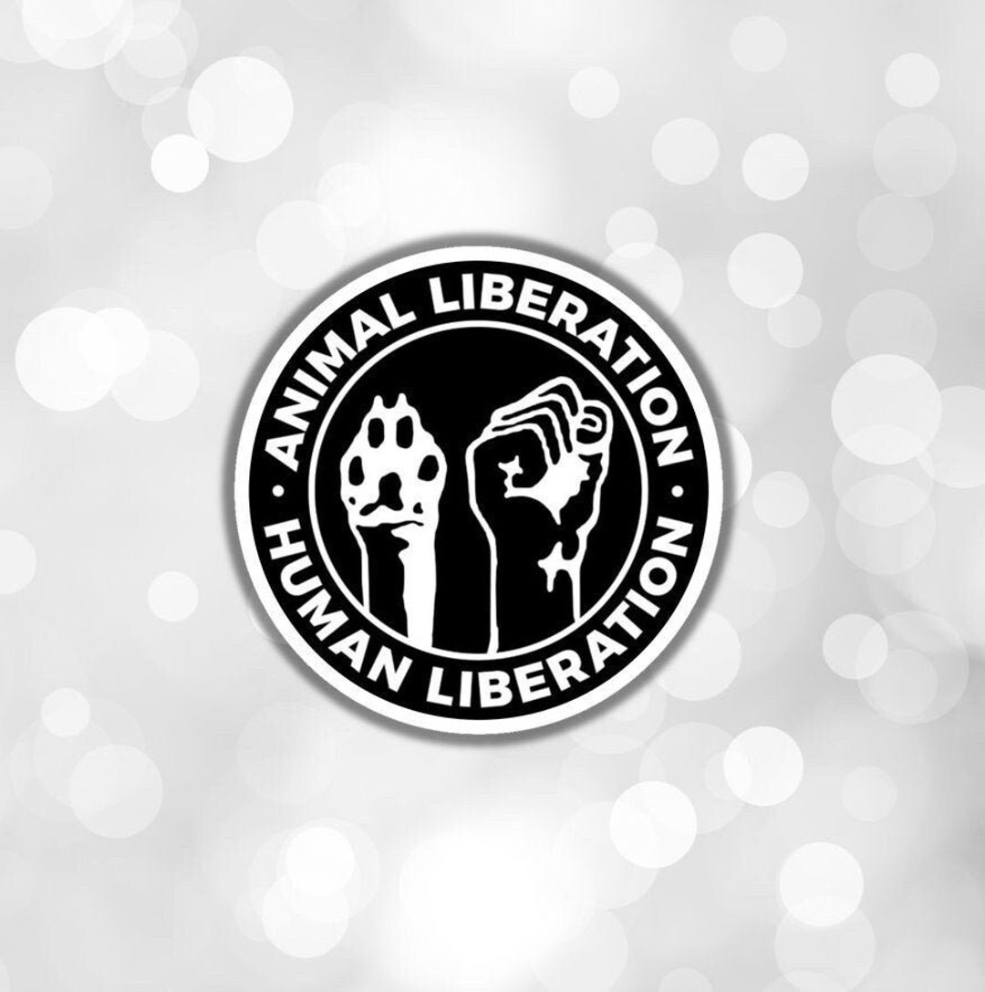 Vegan Sticker Animal Human Liberation Sticker Hand Paw Sticker for ...