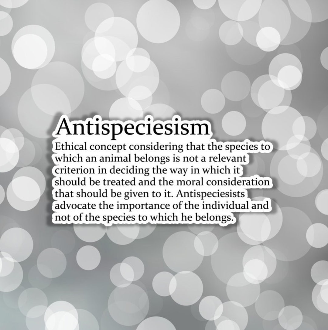 Vegan Sticker Antispecism Definition Sticker Veganism Definition ...