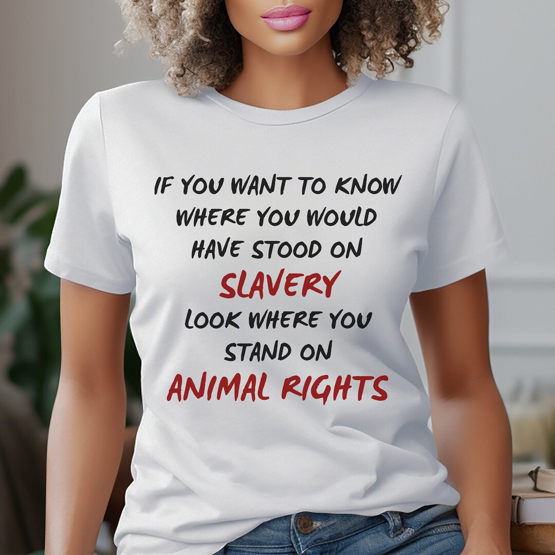 Injustice Oppression T-Shirt Unisex Vegan Activist Tshirt Stood On ...