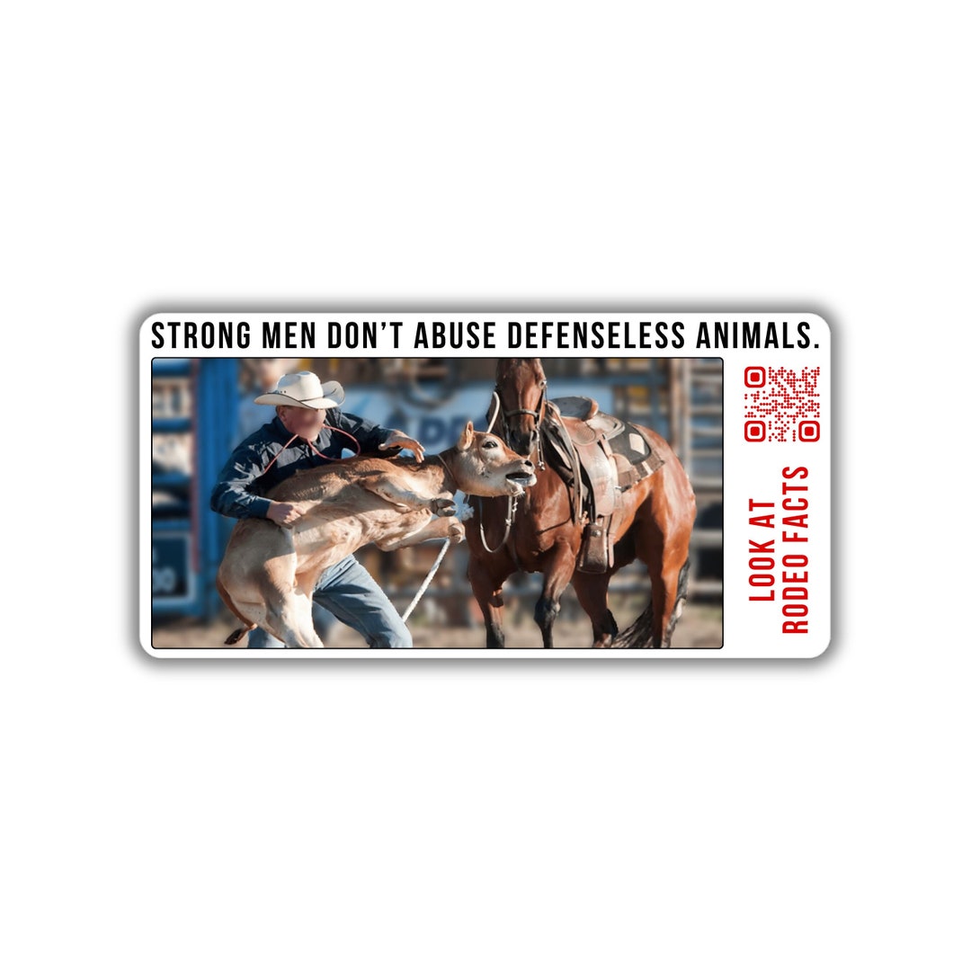 Vegan Activist Stickers Pack Rodeo Western Cowboy Calf Roping Animal ...