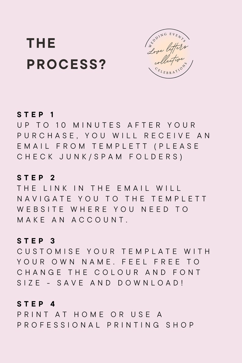 Pink Hand Drawn Invitation, Modern Party Invite, DIY Invitation Set ...