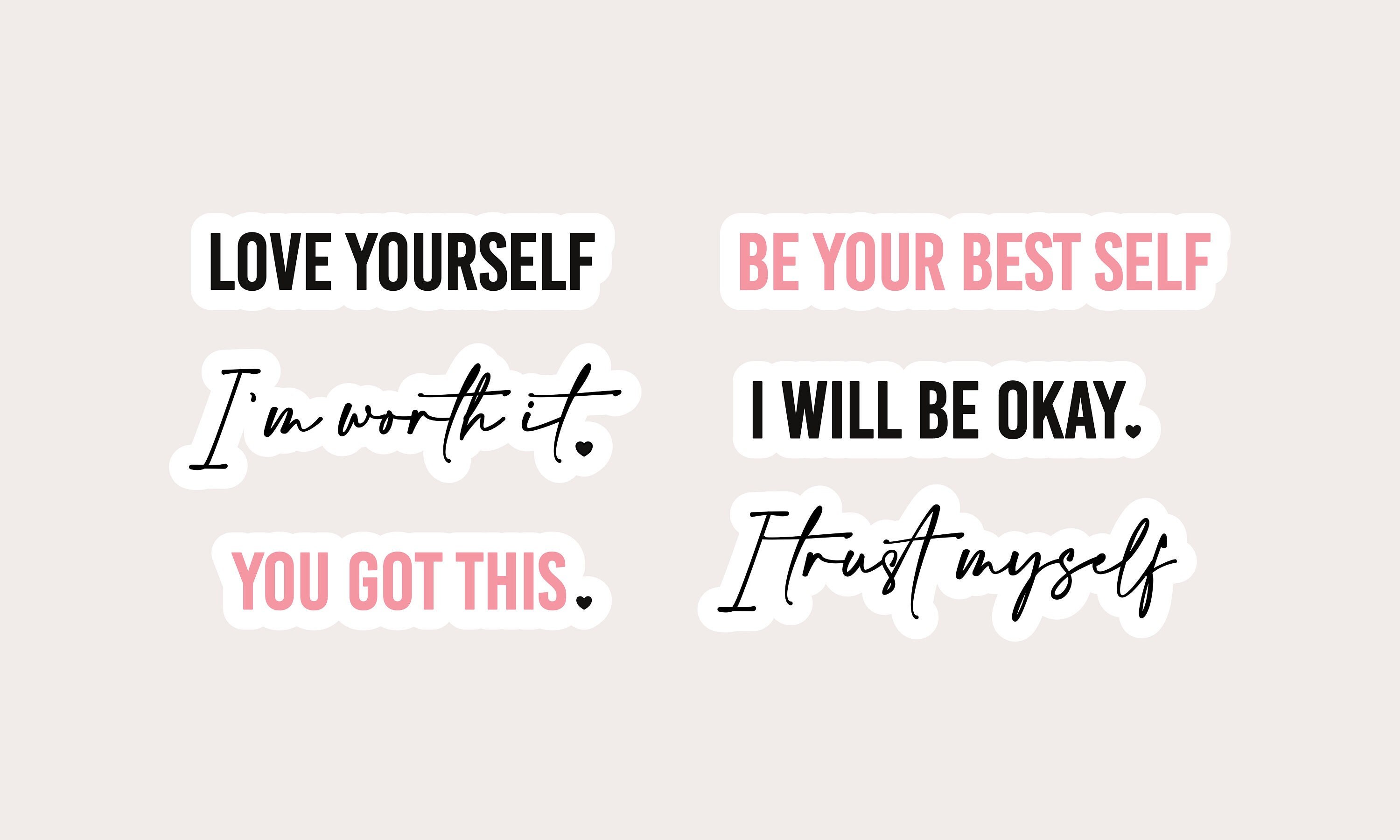 AFFIRM Self Love Sticker Pack | Self Love Gifts | Planner Stickers ...
