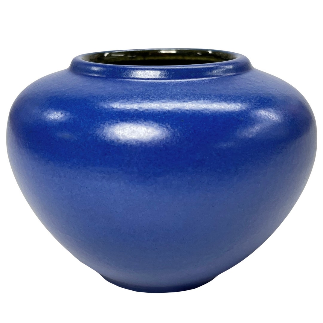 Vintage 1960s ILKRA Edelkeramik Pottery West Germany 202/8 Royal Blue ...