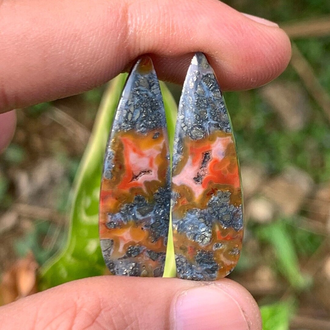 Good Quality Marcasite - Marcasite Agate Pairs - Marcasite Agate ...