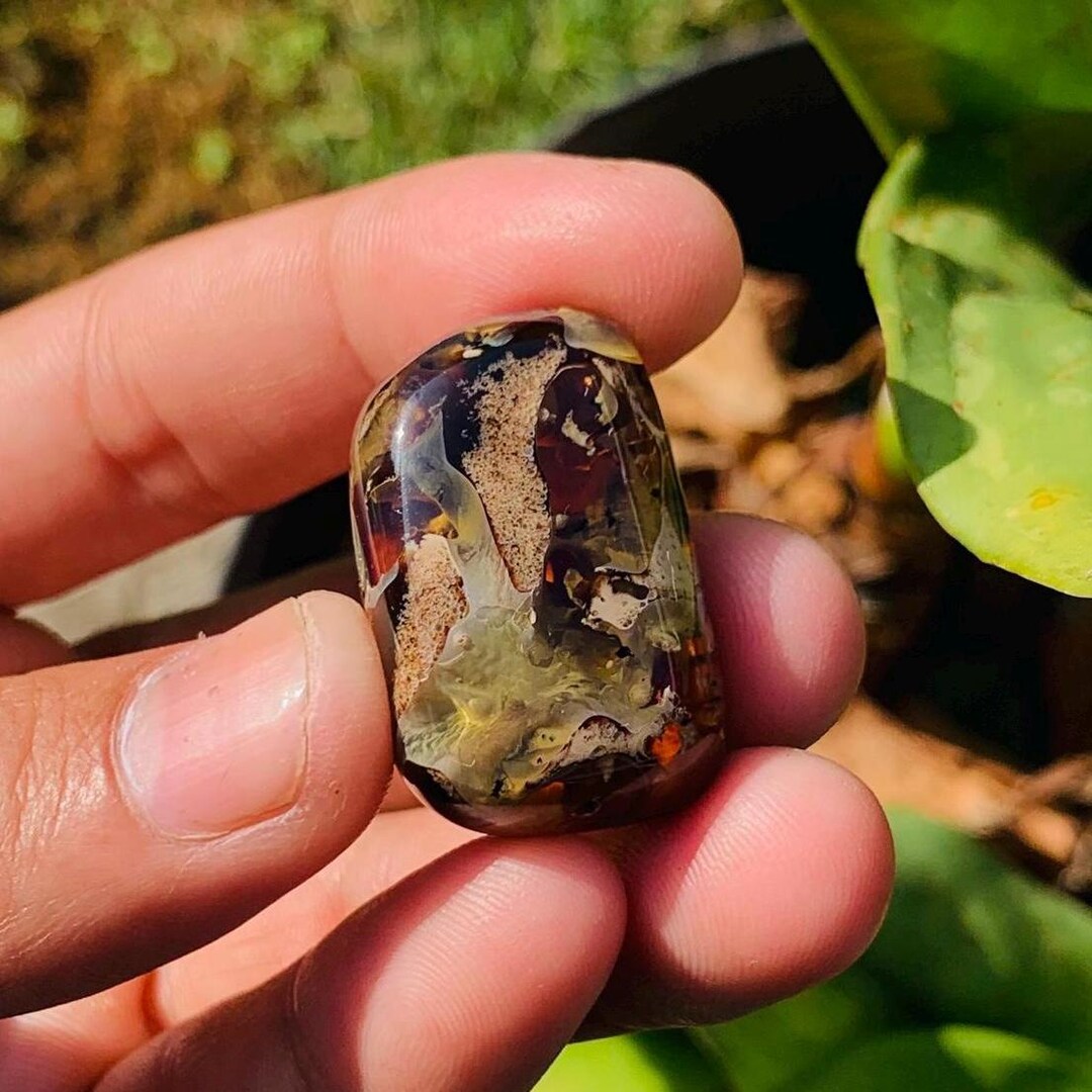 Genuine Blue Amber Tumble: Indonesian Gemstone for Calm & Clarity - Etsy