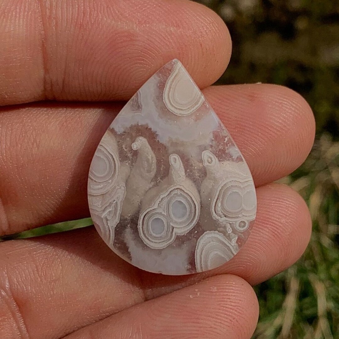Orbicular Agate Gemstone: Indonesian Aquarium Stone (29x22x4 Mm) - Etsy