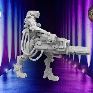 Drone minigun Preprimed Cyberpunk 3D Printed Miniature Model by Printed ...