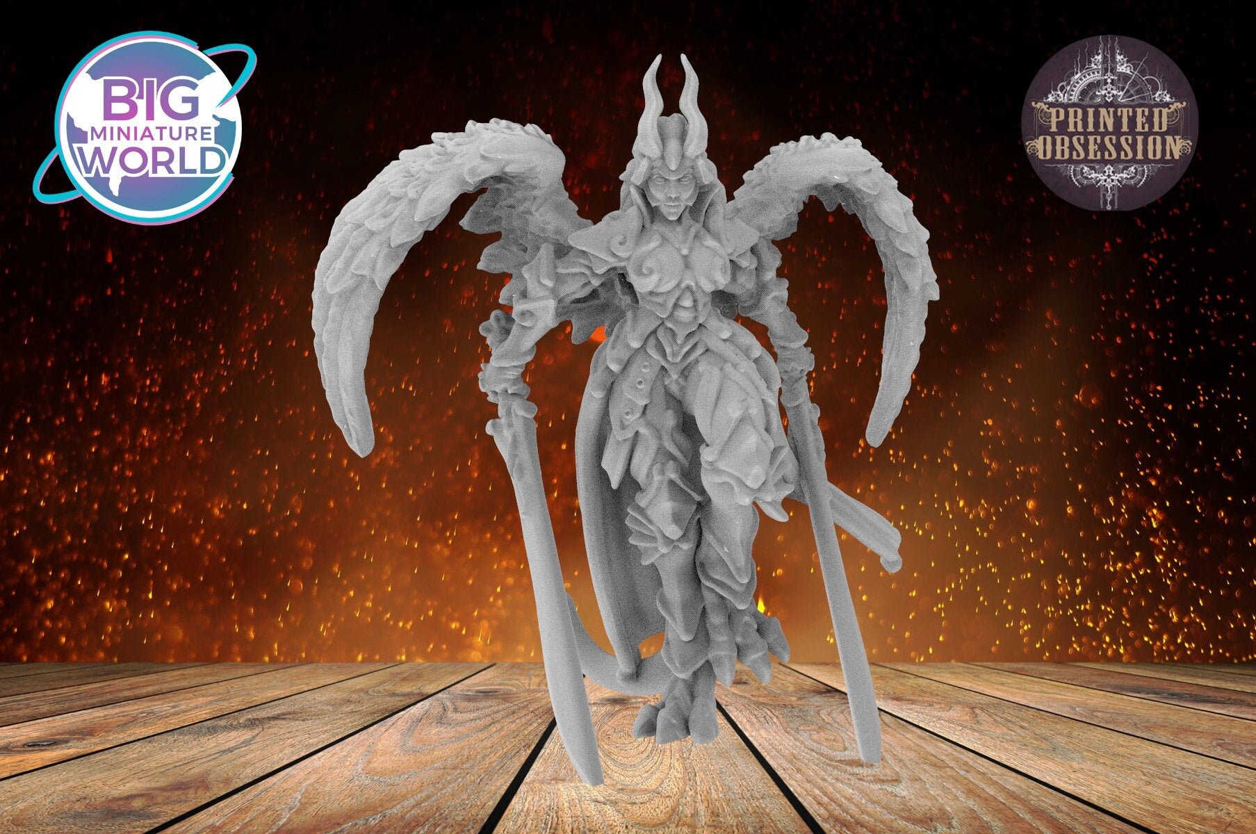 Erinyes primed 3D Printed Miniature Model for Roleplaying Games Toys ...