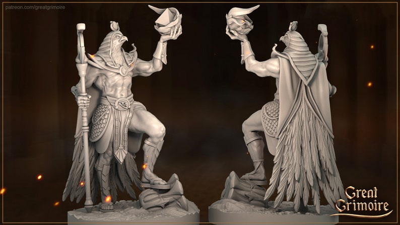 Ra God of Sun Preprimed 3D Printed Miniature Model by Great - Etsy