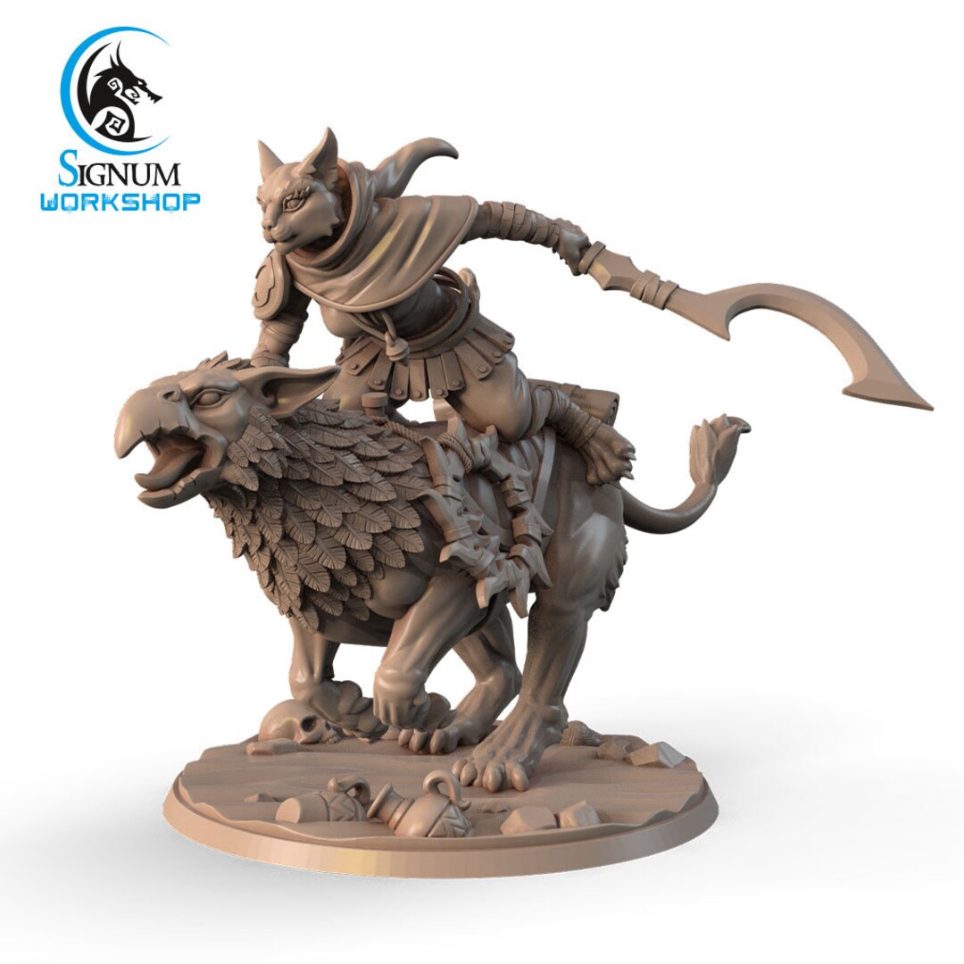 Tiuli A'kai, Warrior of the Sand Clan 32mm Scale on 2 Base Preprimed 3D ...