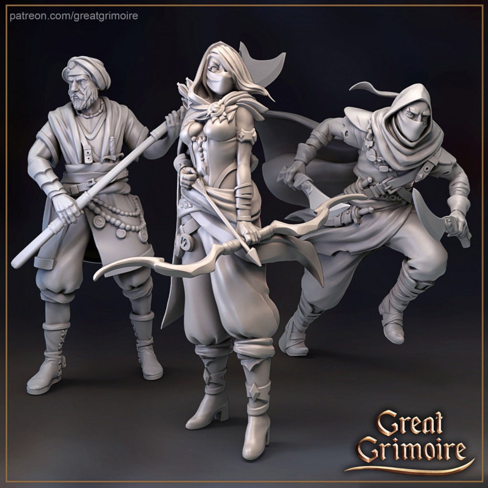 Sand Mercenaries Preprimed 3D Printed Miniature Model by - Etsy