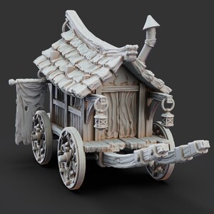 The Caravan Carriage Model Kit Preprimed 3D Printed Resin Miniature ...