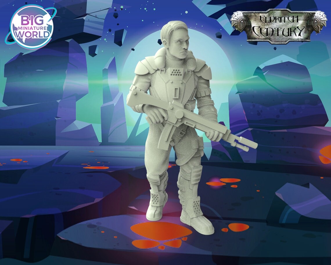 Male Agent Preprimed 3D Printed Miniature Model for Eldritch - Etsy