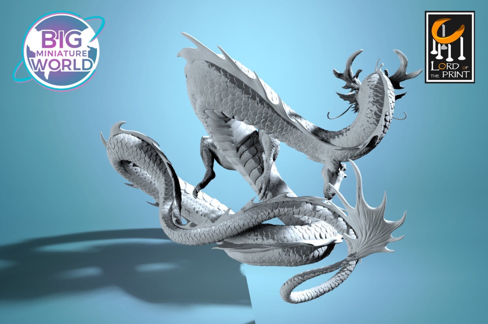 Fire Dragon 3D Printed Preprimed Model by Lord of the Print - Etsy