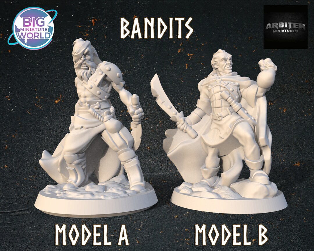 Bandits Preprimed Resin 3D Printed Miniature Model by - Etsy