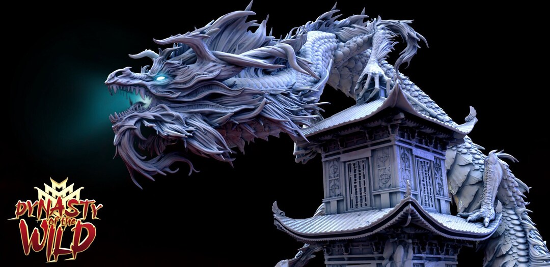 Azure Dragon 2 Variations 3D Printed Preprimed Miniature Model by Mini ...