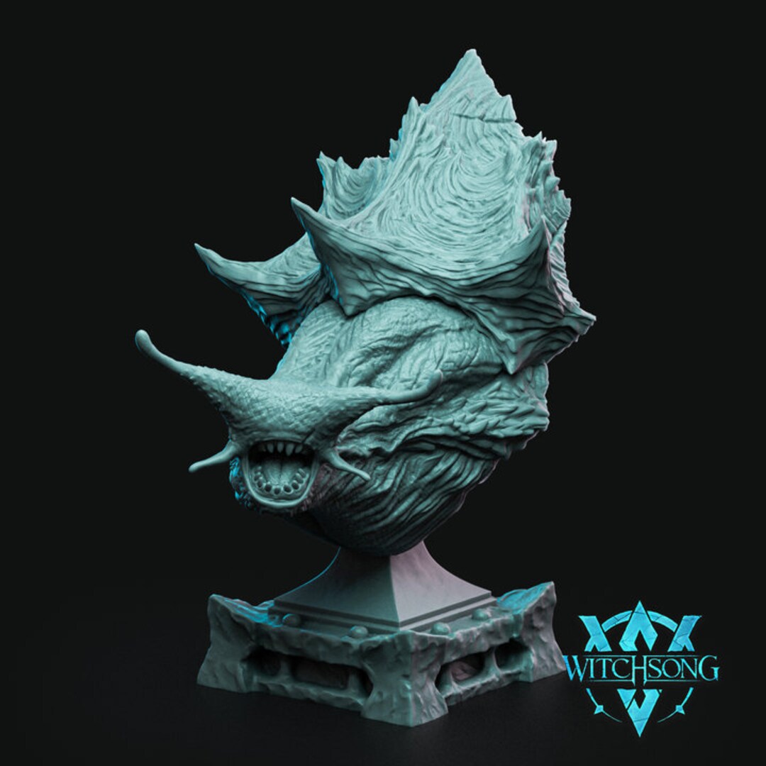 Slug, the Snail God 100mm Bust 3D Printed Model by Witchsong Miniatures ...