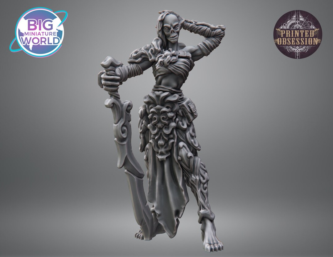 Gith Longblade Sword Master female Preprimed 3D Printed - Etsy