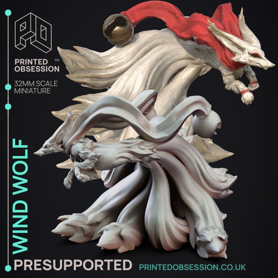Role Playing Miniatures Toys & Games Wind Wolf Preprimed 3D Printed ...