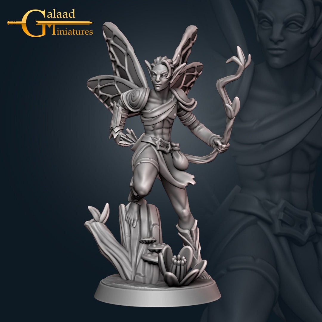 Fairy Ranger Preprimed 3D Printed 32mm Scale Miniature Model for D&D ...