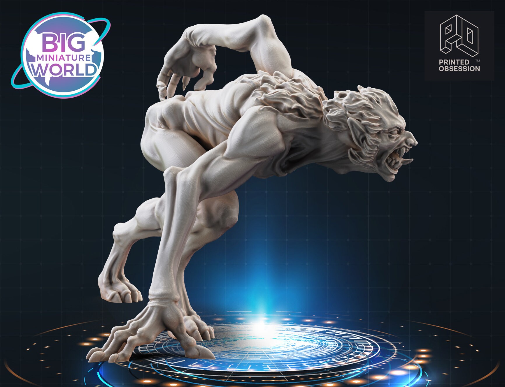 Wolfman Preprimed 3D Printed Miniature Resin Model by | Etsy