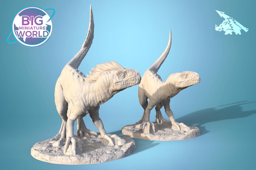 Velociraptor Model Set Primed 3D Printed Resin Miniature Model for ...