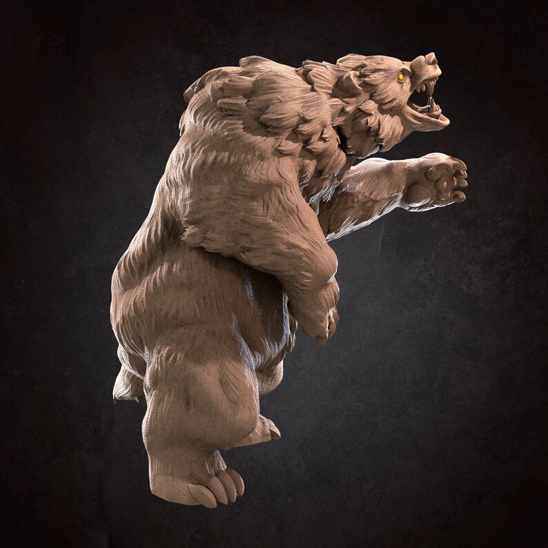 Nisha the Bear 28mm 32mm Scale Options Primed 3D Printed - Etsy