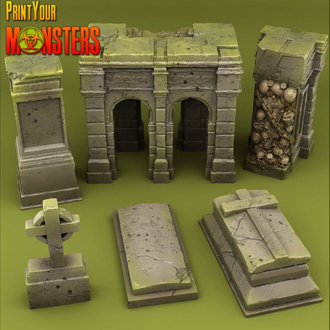 Bones Abomination Model Pack 1 Monster 6 Terrain by Print - Etsy