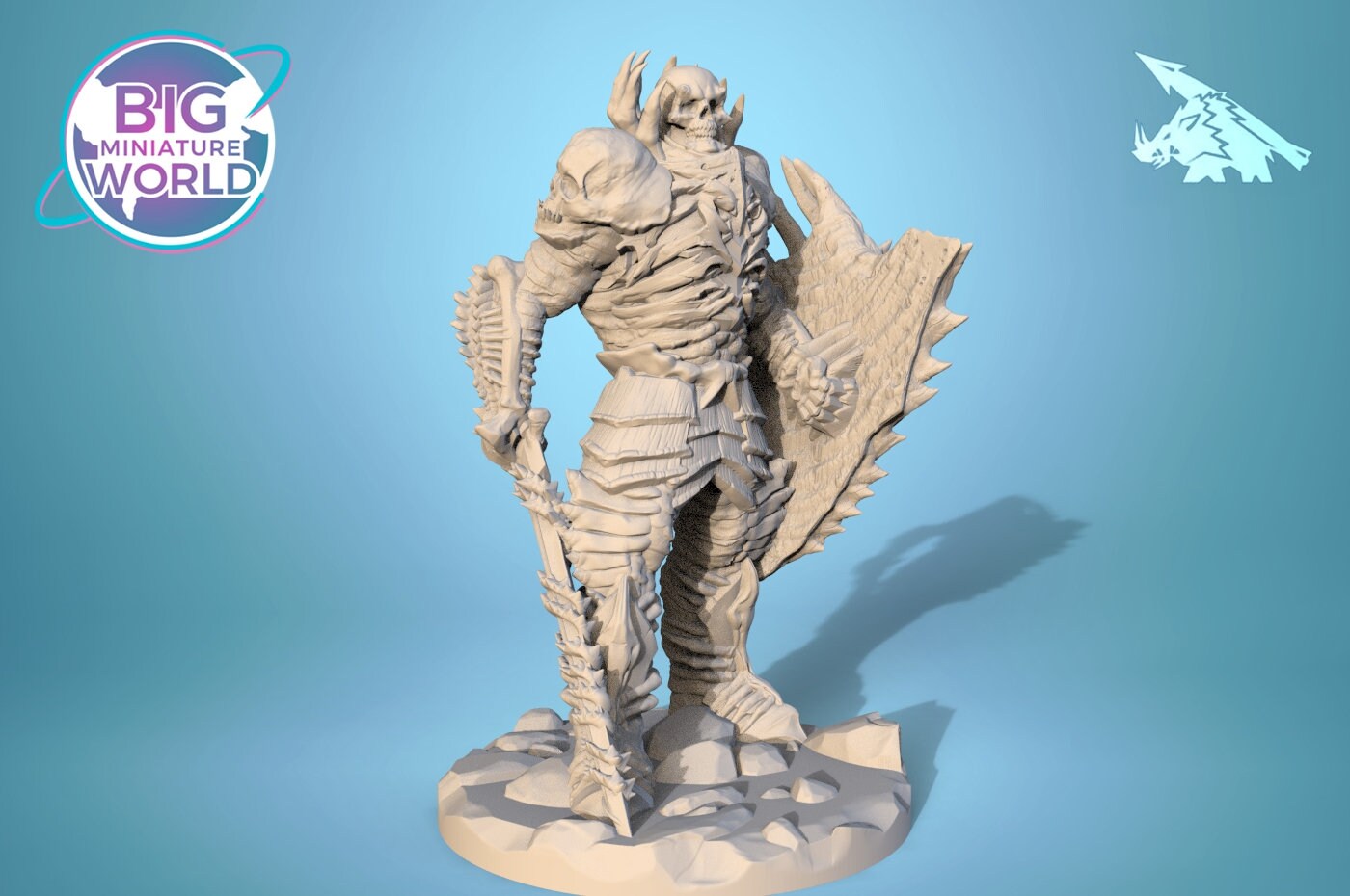 Bone Knight Primed 3D Printed Resin Miniature Model for - Etsy