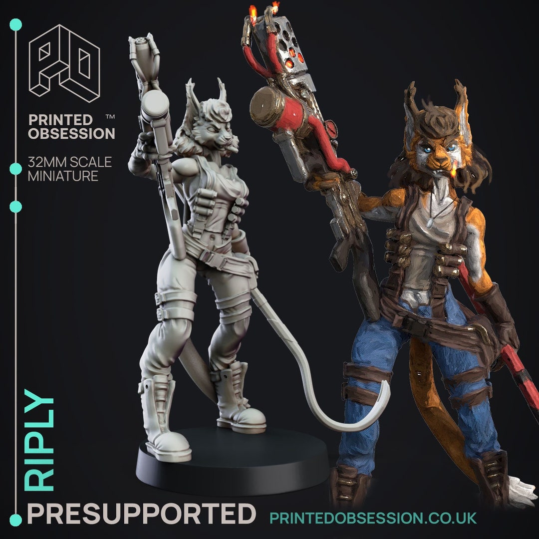 Riply Preprimed 3D Printed Miniature Resin Model by Printed Obsession ...