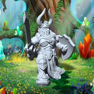 Dwana the Dwarven Queen hold My Dwarf Primed 3D Printed - Etsy Canada