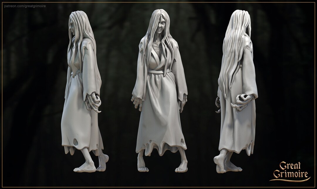 Sadako Lost Shrine of the Damned Preprimed 3D Printed Miniature Model ...