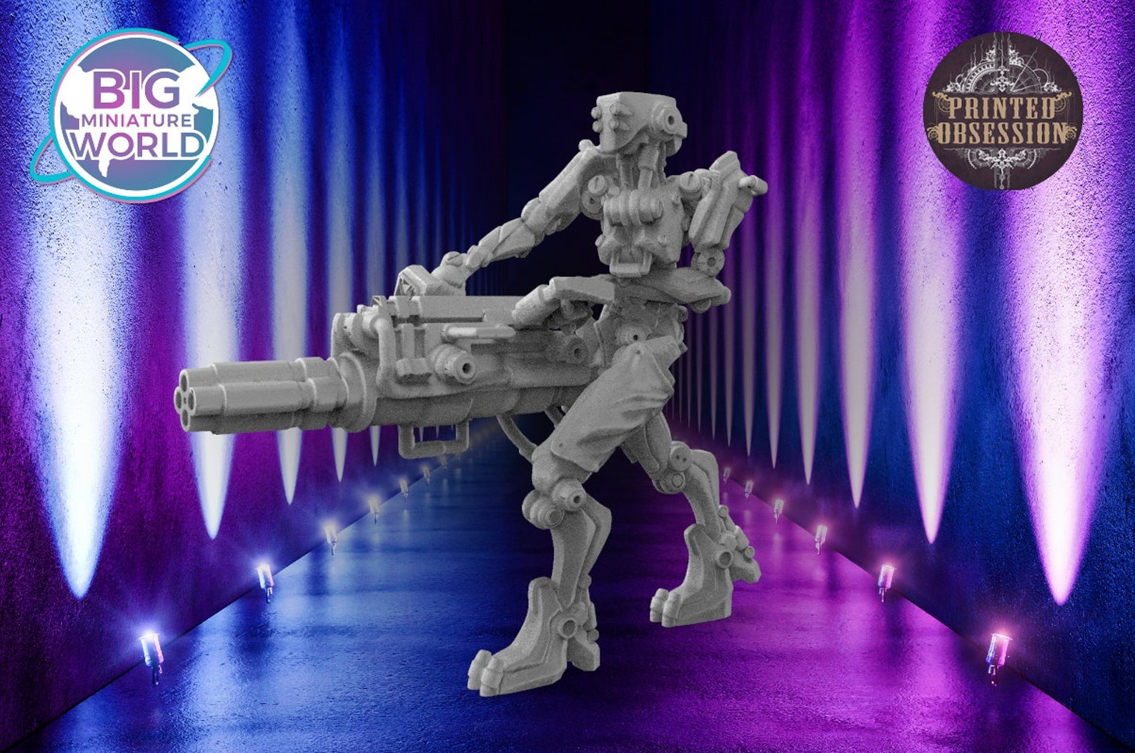 Drone minigun Preprimed Cyberpunk 3D Printed Miniature - Etsy