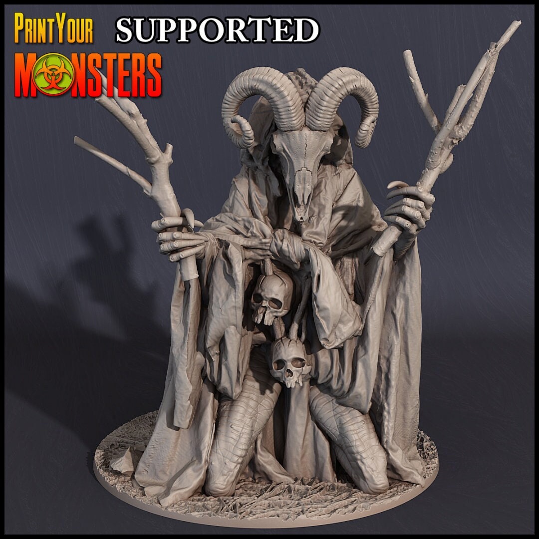 Witch 2 25mm & 32mm Base-scale Options Preprimed Resin 3D Printed ...