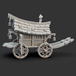 The Caravan Carriage Model Kit Preprimed 3D Printed Resin Miniature ...