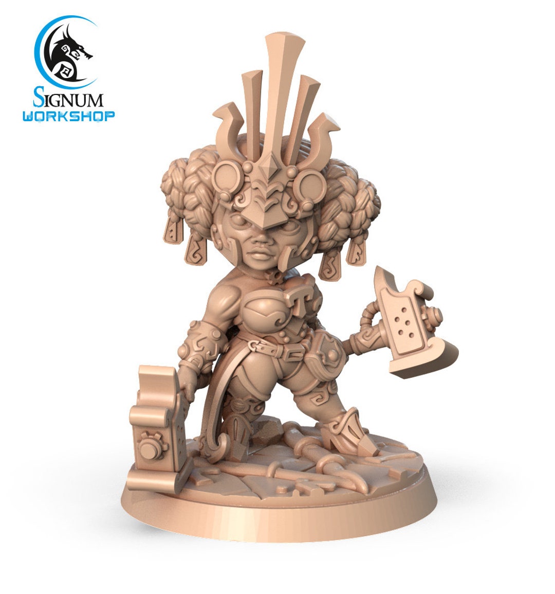 Lady Spark, the Fearless Female Gnome 28mm-32mm Scale Preprimed 3D ...