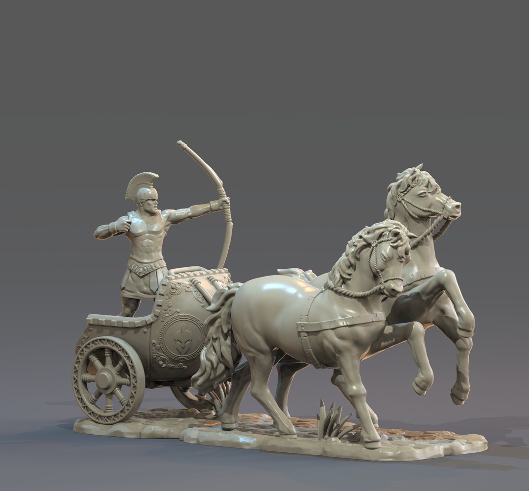 Greek Chariot Primed 3D Printed Resin Model by Clay Cyanide Greek Myths ...