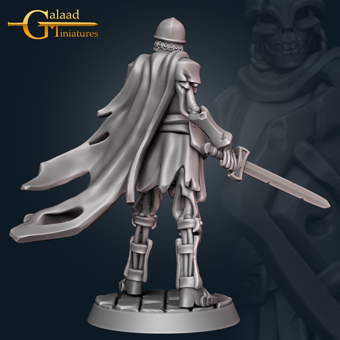 Skeleton Knight Preprimed 3D Printed 32mm Scale Miniature - Etsy
