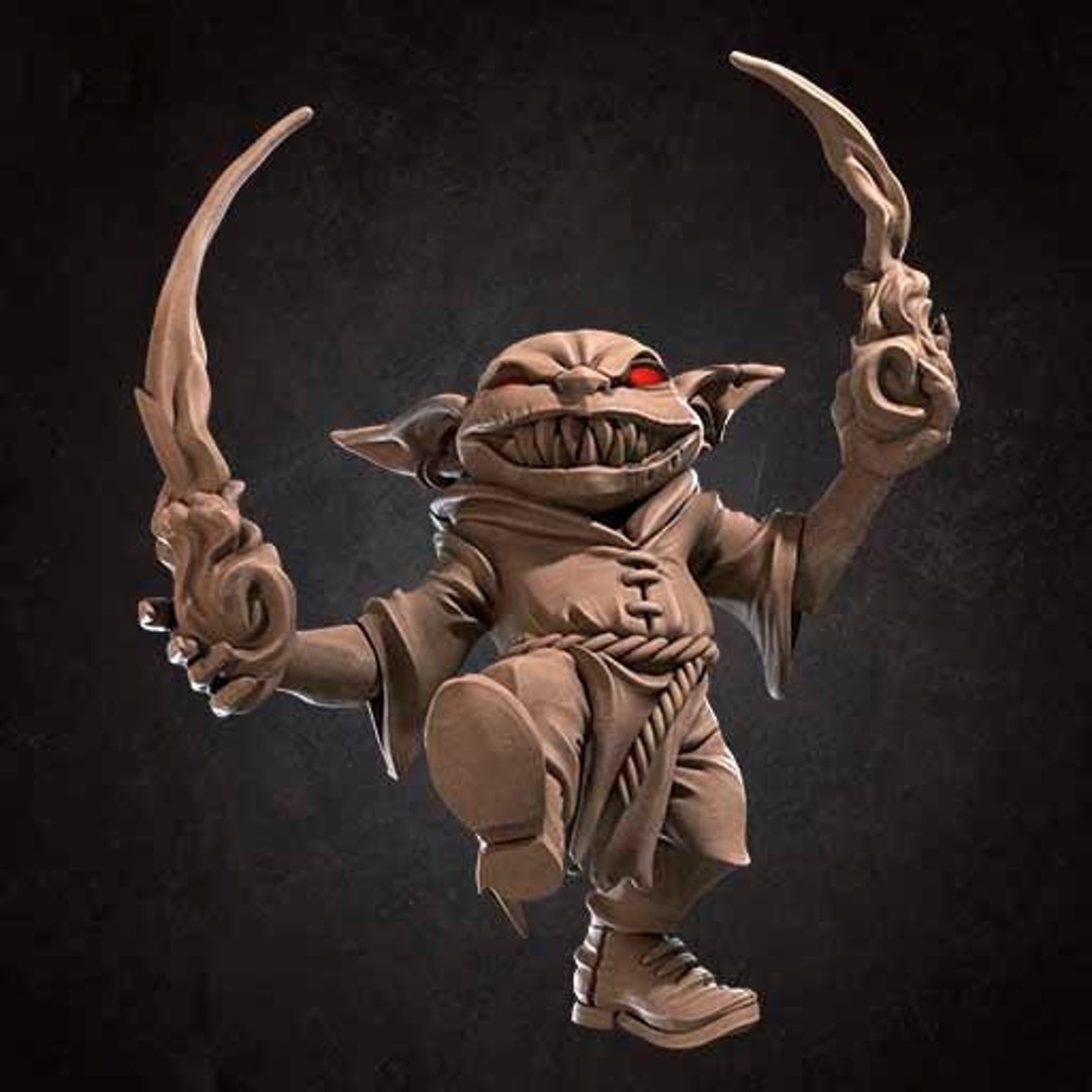 Goblin Pyromancer 28mm 32mm Scale Options Primed 3D - Etsy