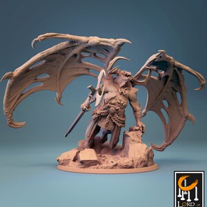 Seraphine Vs Demon Diorama 3D Printed Preprimed Miniature Model by Lord ...
