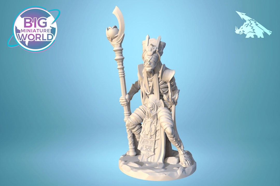 Mummy Mage Primed 3D Printed Miniature Model for Roleplaying Games - Etsy