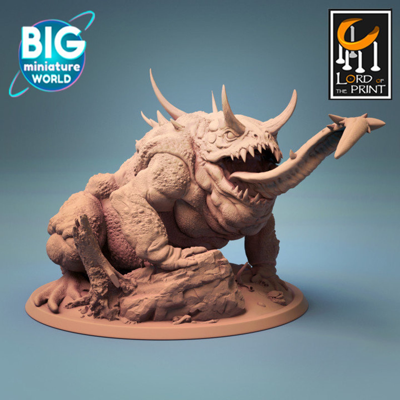 Giant Toad 3D Printed Preprimed Miniature Model by Lord of - Etsy